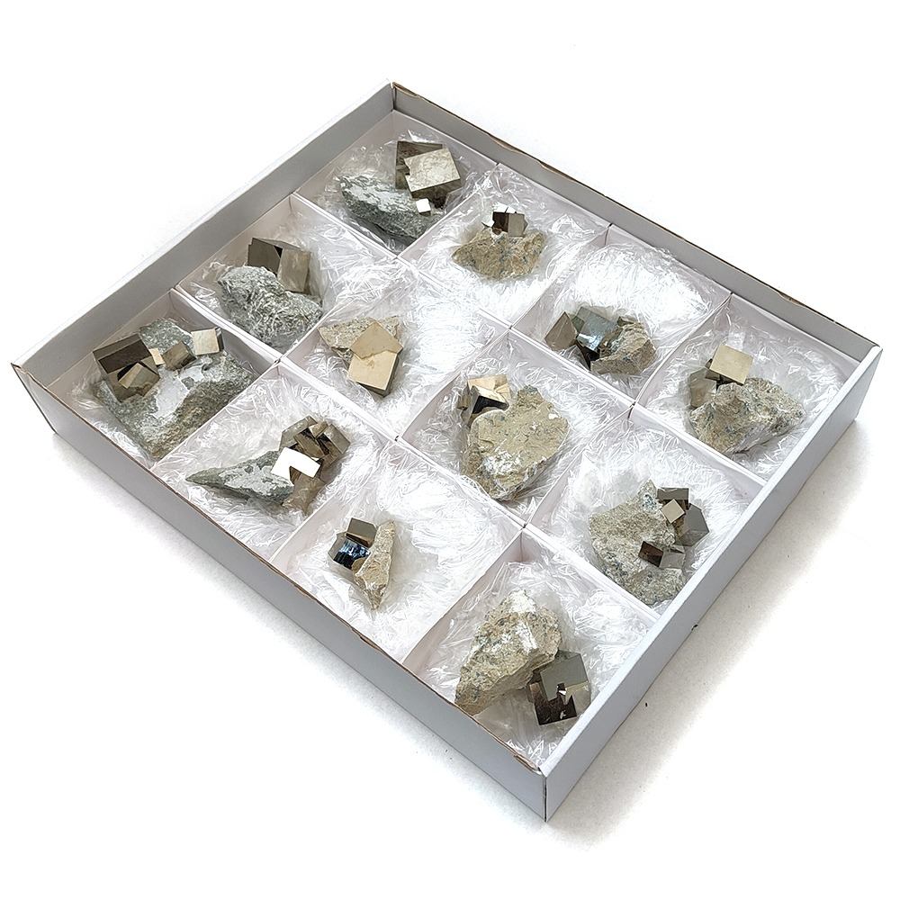 Pyrite in Matrix (5-9cm). Set 12 Units. “Extra” Quality – Navajún Pyrites
